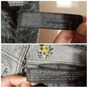 Zara | Jeans | New Zara Yellow Floral Embroidery Blackgray Full Length ...